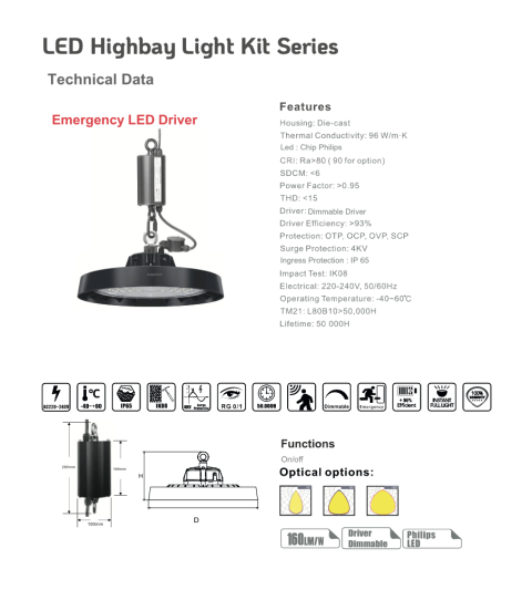 LED HIGHBAY LIGHT KIT SERIES - Azood